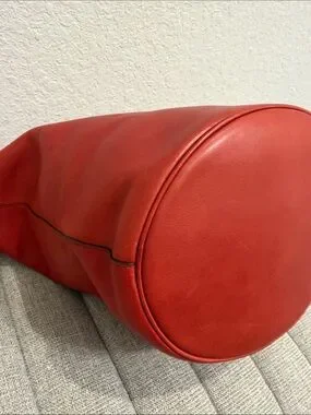 Coach | Bags | Coach Red Leather Bucket Shoulder Bag | Poshmark